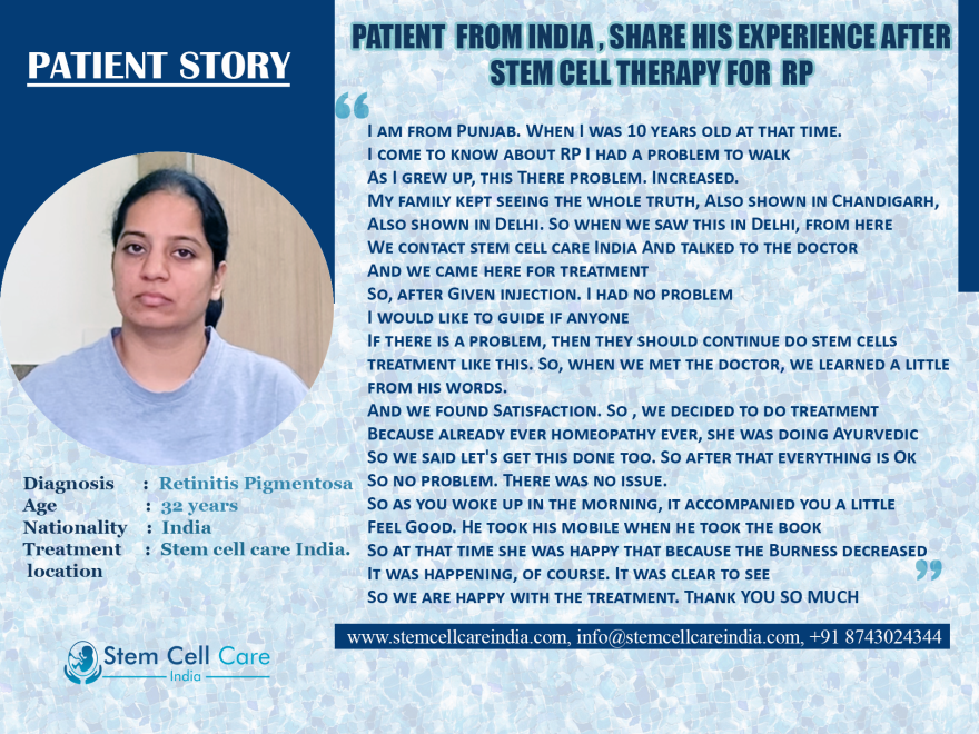 Patient from India for RP | Home